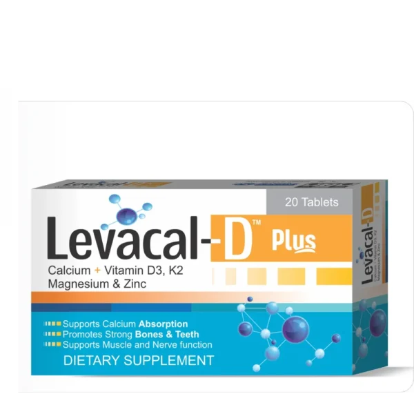 Levacal-D Plus Tablet–Calcium,Vitamin D3, K2,Magnesium,Zinc